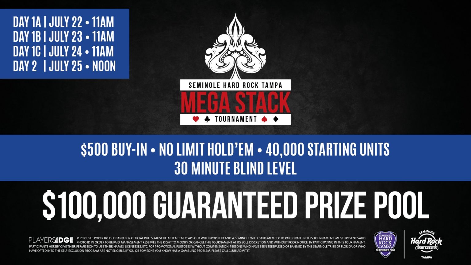 July Mega Stack Day 2 Seating Assignments & Chip Counts | Seminole Hard ...