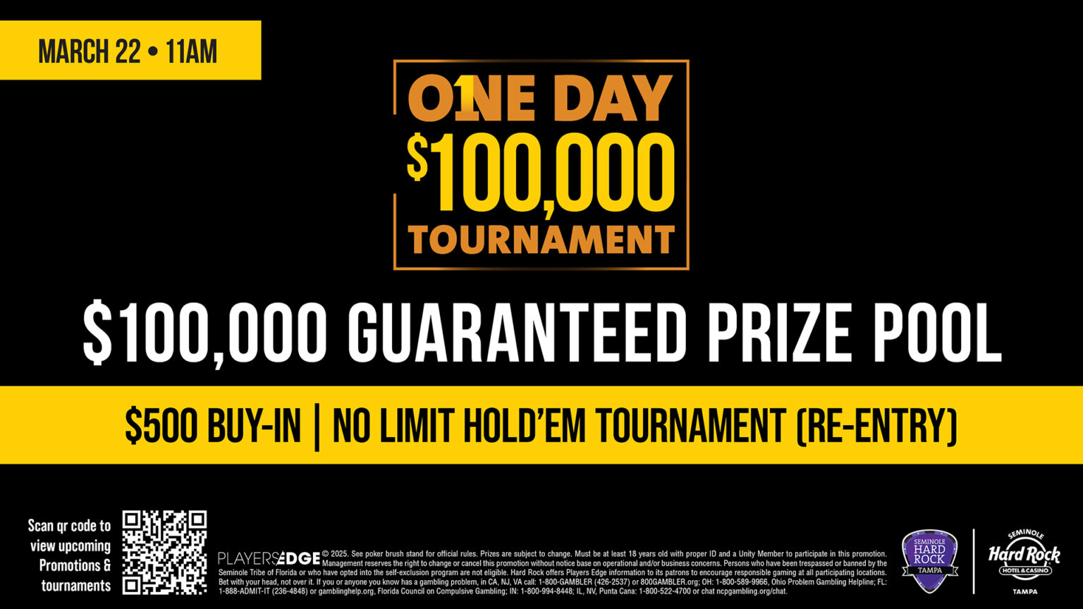 PREVIEW: 2025 MARCH ONE DAY 100K -- $100,000 GUARANTEED PRIZE POOL ...